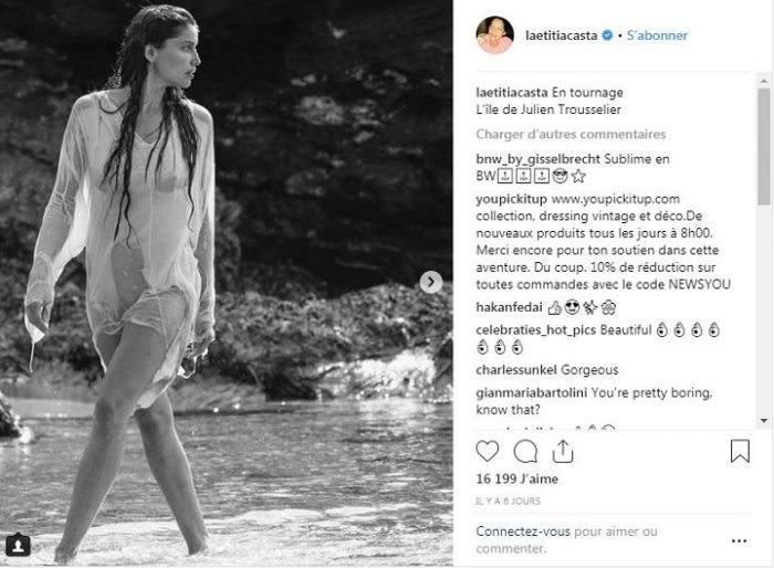 Laeticia Casta plus torride que jamais en robe transparente et poitrine apparente pour son ...