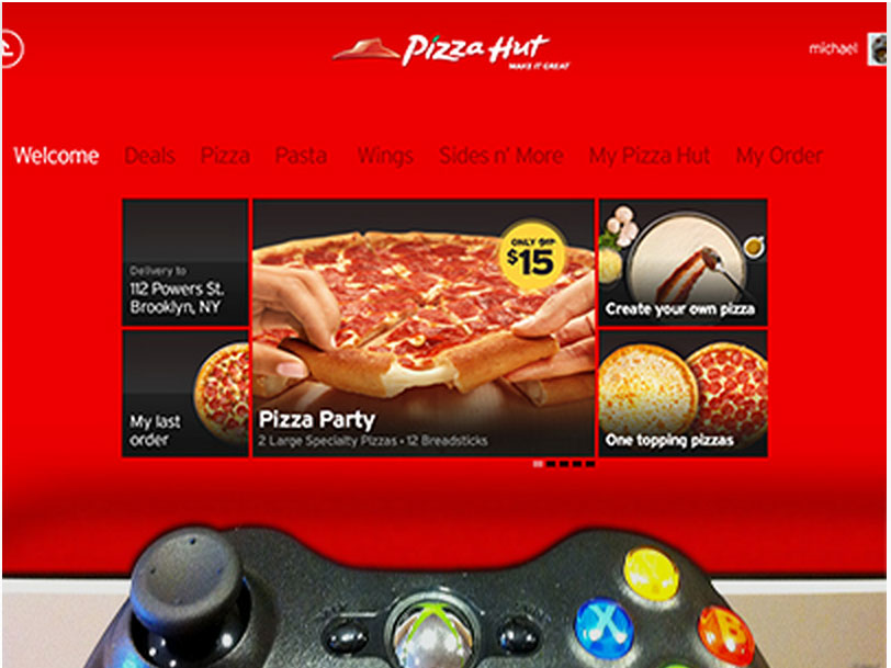 Commander une pizza depuis sa console devient possible