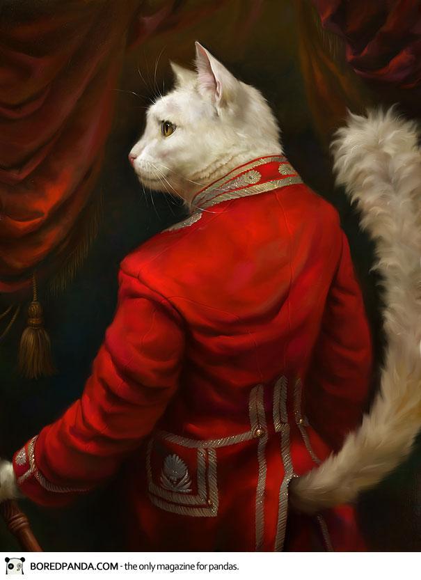 Des portraits de chats très royaux