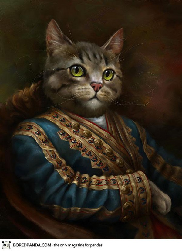 Des portraits de chats très royaux