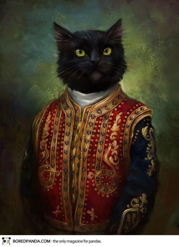 Des portraits de chats très royaux