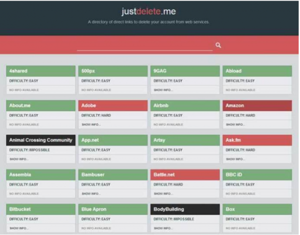 Reprenez votre e-image en main avec « Just Delete Me