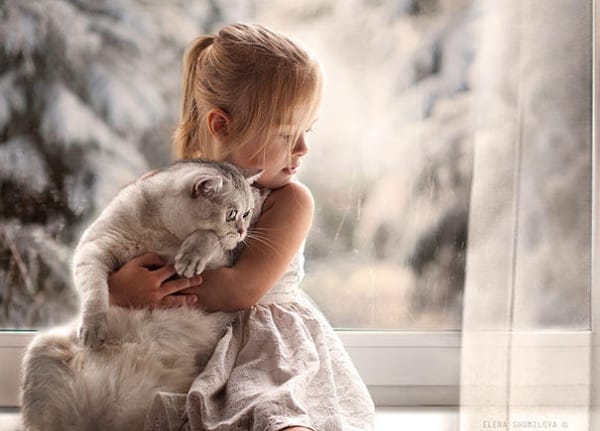 25 photos qui prouvent que le meilleur ami des enfants, c'est le chat ...