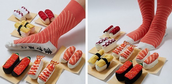 Les chaussette sushis, pour les pieds qui aiment manger japonais