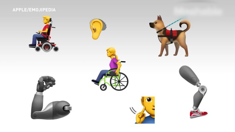 Des emoji pour les personnes atteintes de handicaps