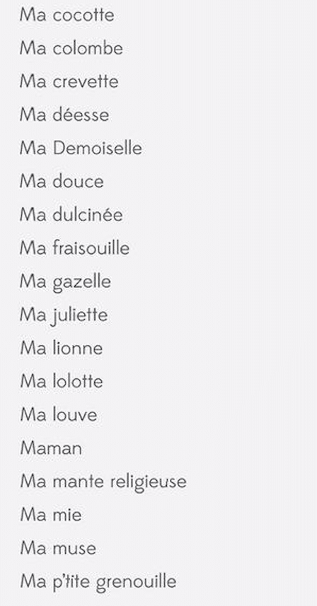Voici les 200 surnoms les plus utilisés dans les couples