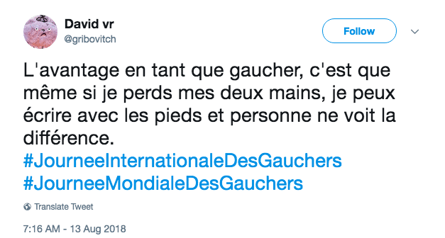 TOP TWEET : être gaucher... une fierté ou un calvaire