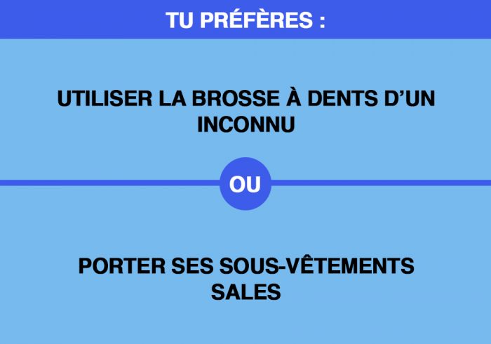 30 meilleurs "Tu préfères" auxquels vous ne pourrez pas répondre