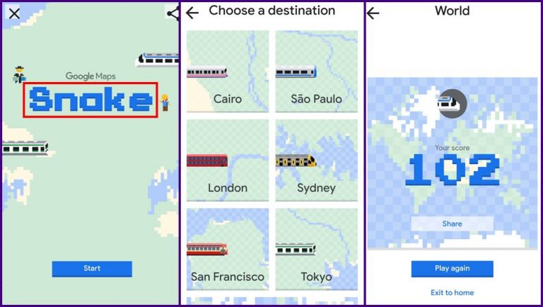 Snake : le célèbre jeu de notre 3310 est disponible sur Google Maps