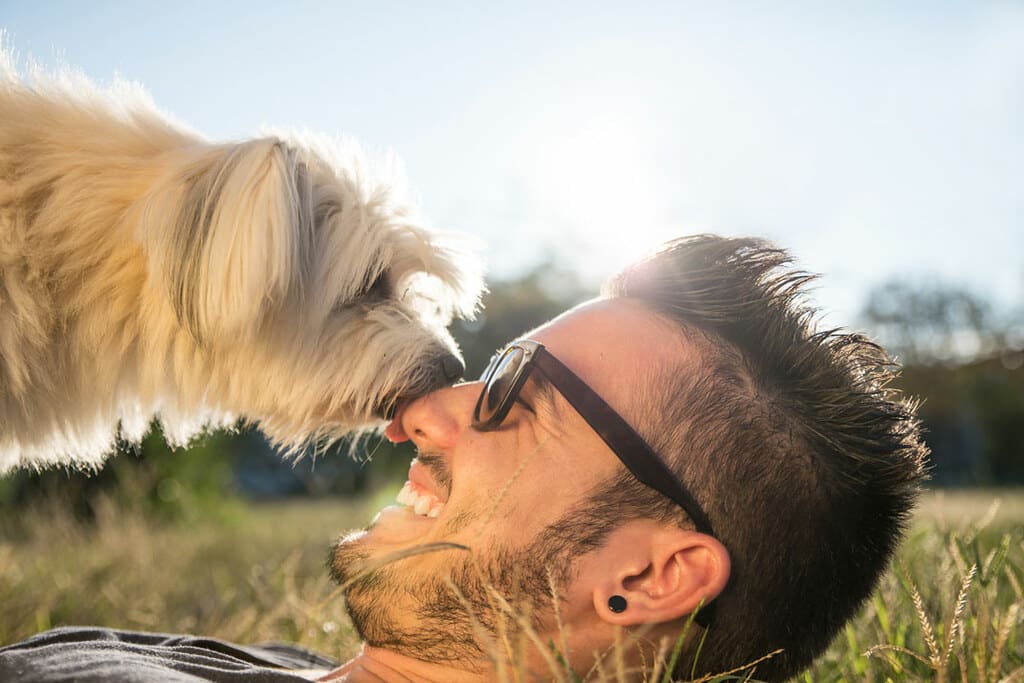 Une étude montre que les hommes embrassent plus leur chien que leur ...