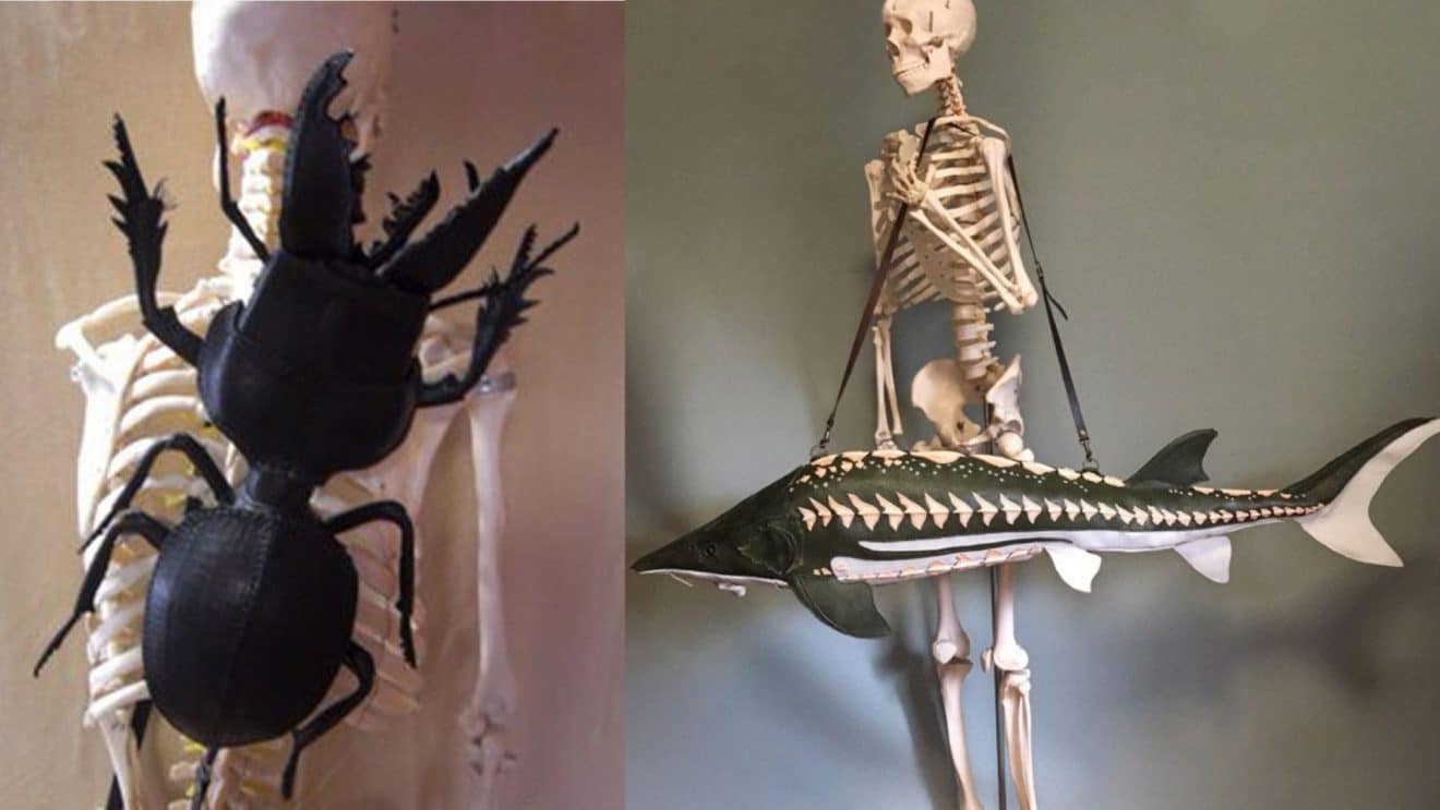 Un artiste japonais réalise des sacs en forme d'insectes et d'animaux ...