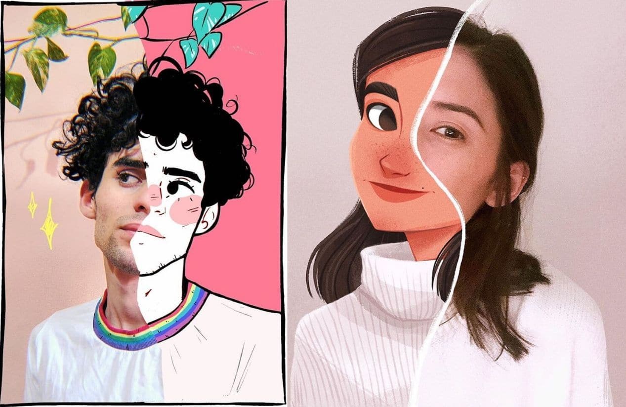 Avec le défi #ToonMe, les illustrateurs se transforment en personnages ...