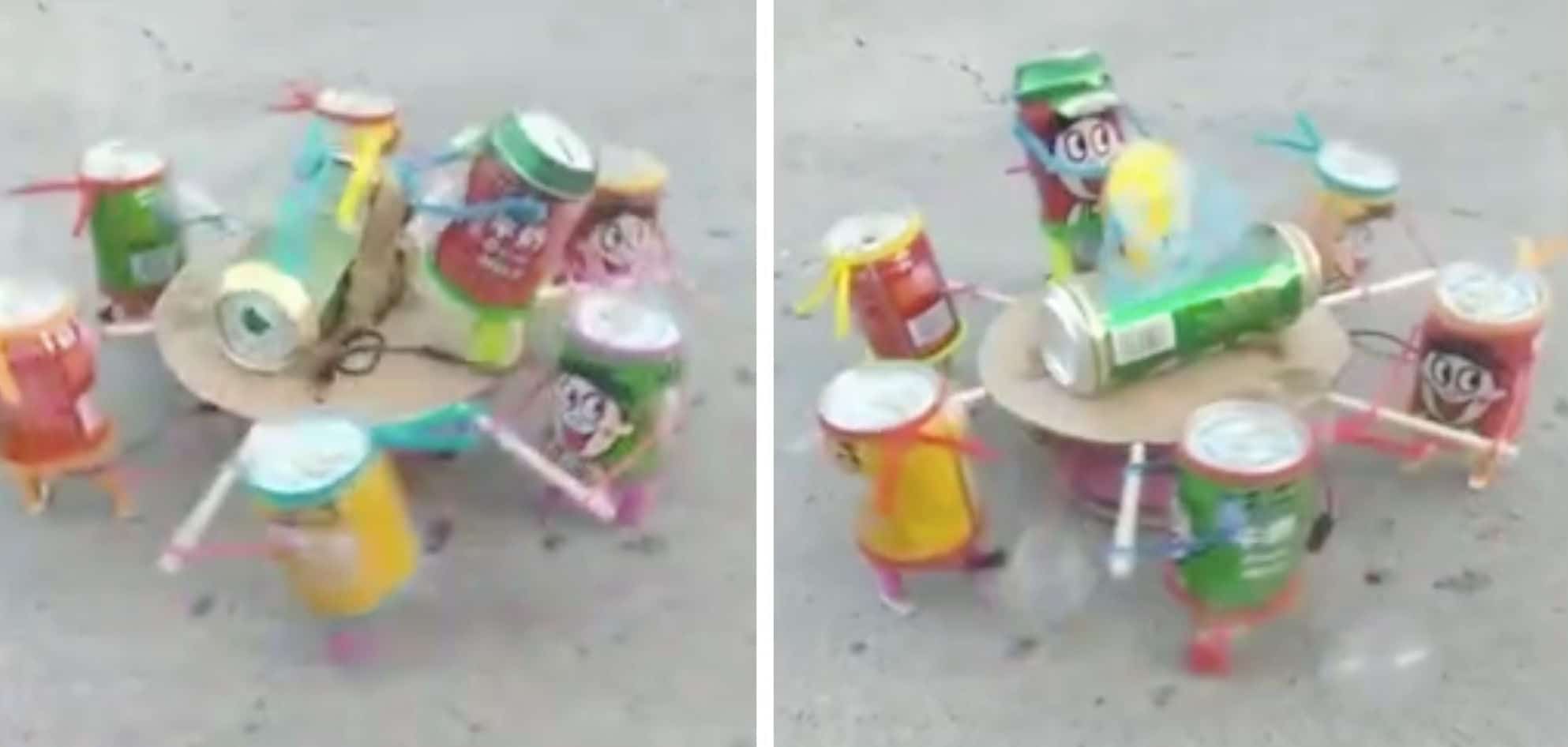Ces canettes de soda dansent, et c'est à tomber tellement c'est mignon ...