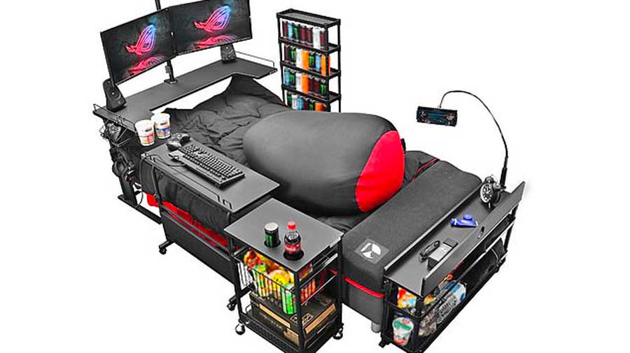 Un lit conçu pour que les gamers n'aient plus à devoir se lever