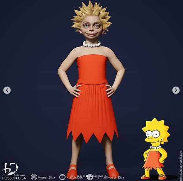 Cet artiste crée des versions humaines des personnages des Simpson et ...