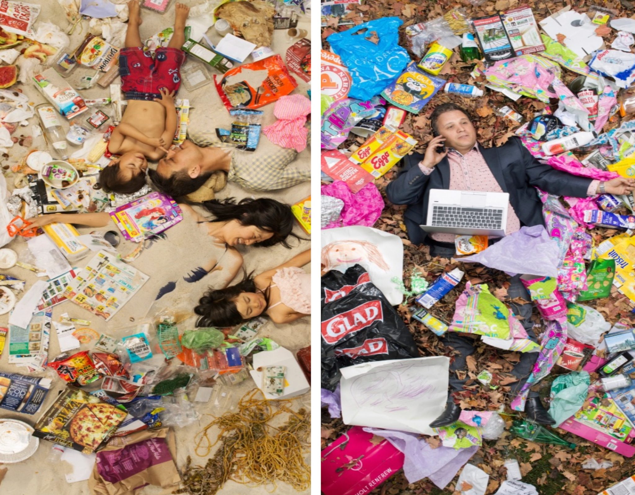 15 portraits chocs d'Américains posant avec leurs déchets de la semaine