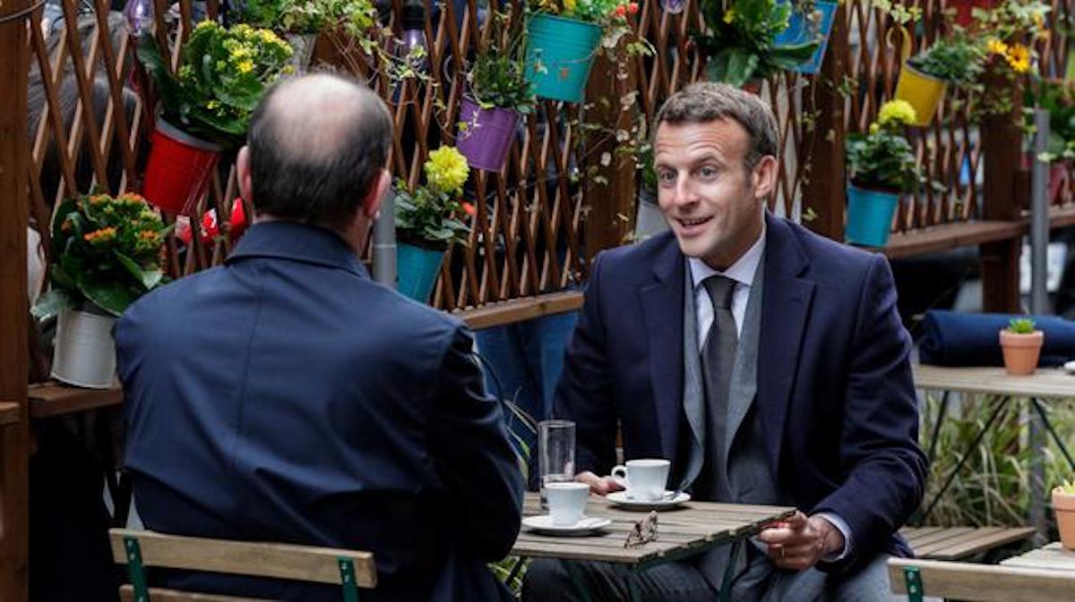 Emmanuel Macron en terrasse avec Jean Castex : il fait une déclaration ...