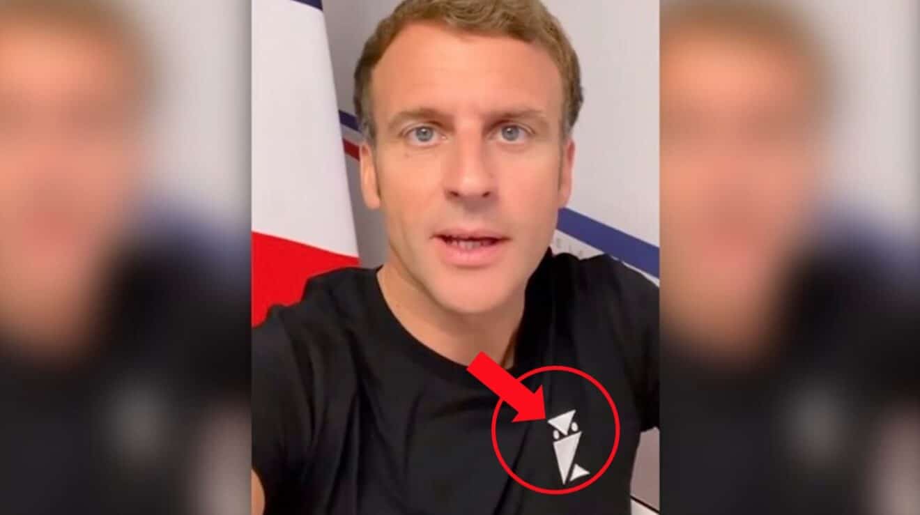 Emmanuel Macron : le logo sur son tee-shirt intrigue beaucoup... et ...