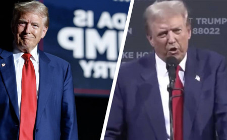 Donald Trump mime une fellation en plein meeting (vidéo)