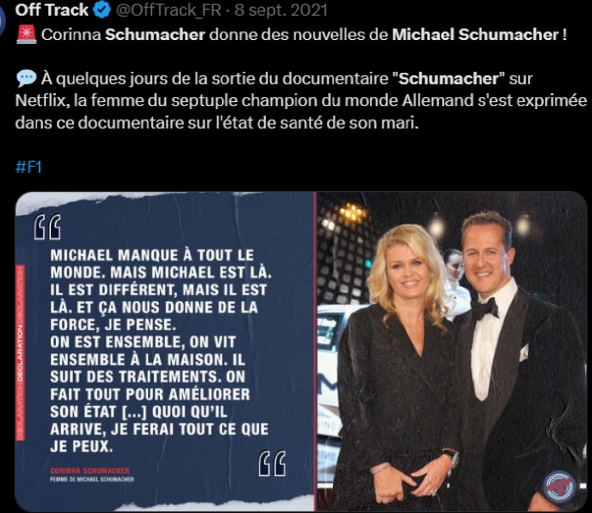 Michael Schumacher : c'est officiel
