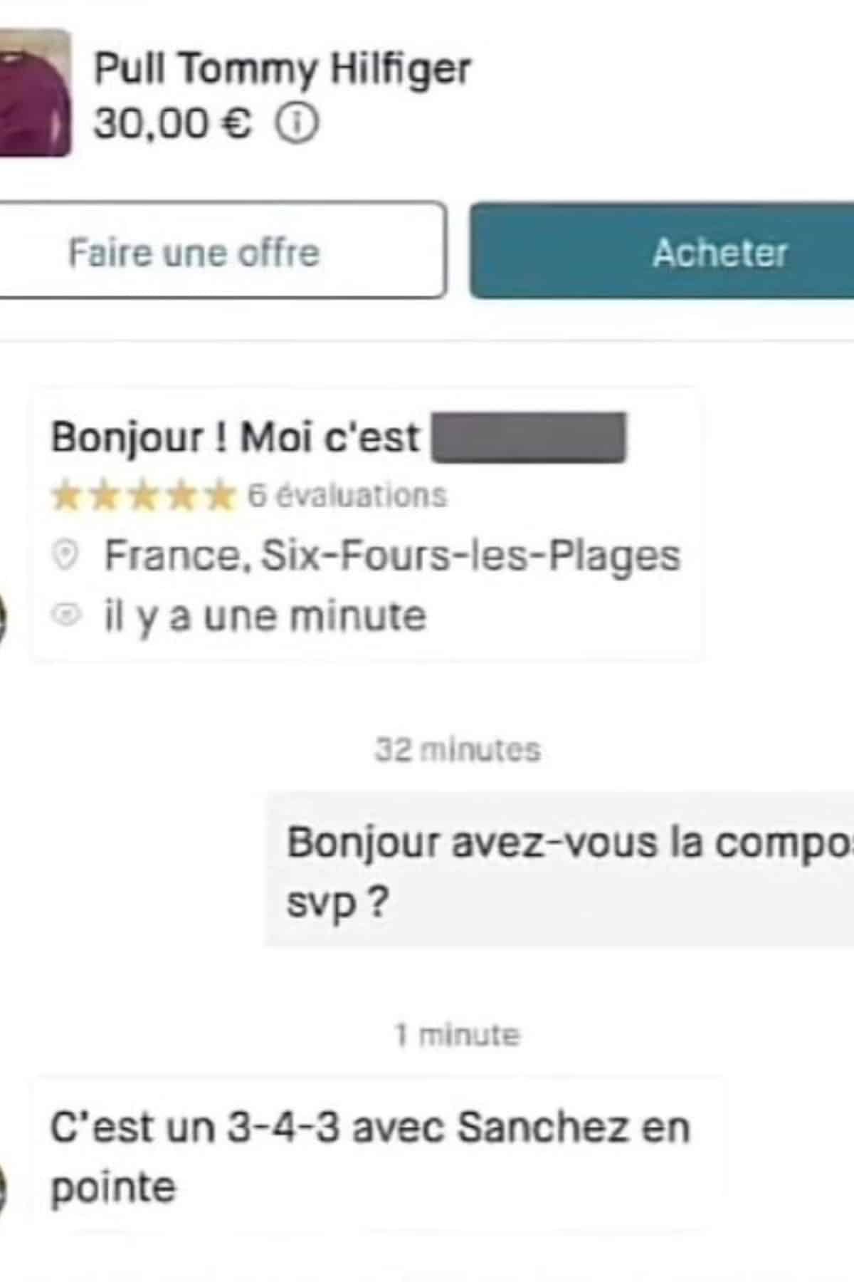 Les messages les plus drôles de Vinted
