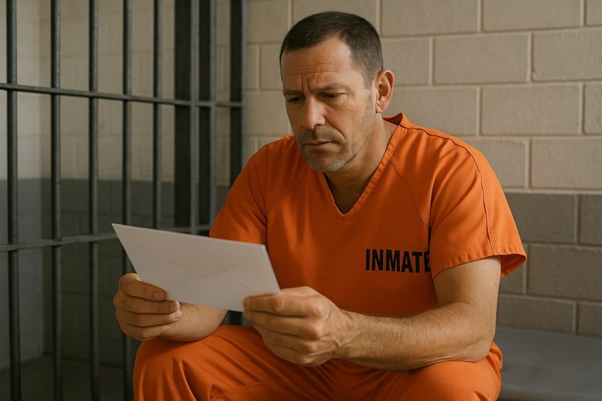 Blague du jour : Un détenu reçoit une lettre de sa femme en prison