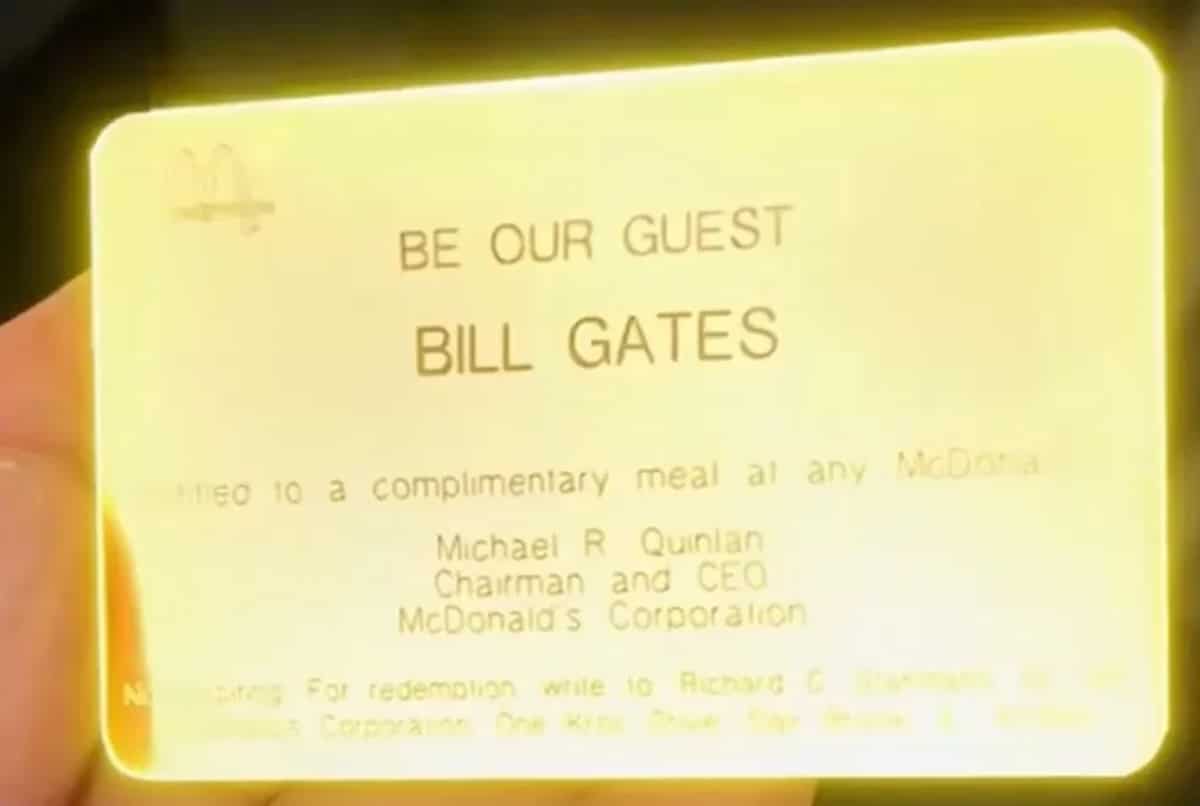 Bill Gates fait partie des rares personnalités à posséder une carte ...