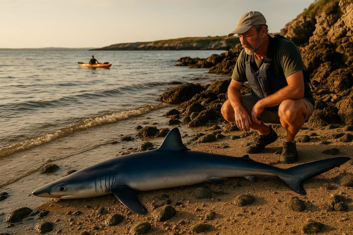 "Je n’en croyais pas mes yeux" : un requin bleu échoué découvert par un ...
