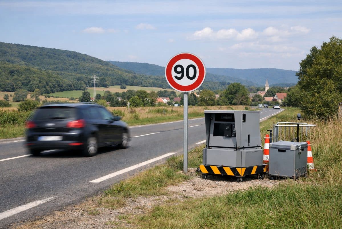 Sur cette route limitée à 90 km/h, un radar a flashé à la chaîne… et ...