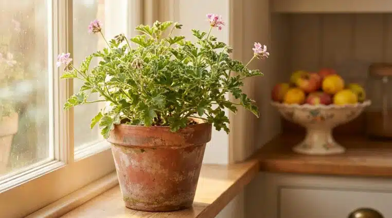 Ce géranium posé sur le rebord de la fenêtre fait fuir les mouches tout ...